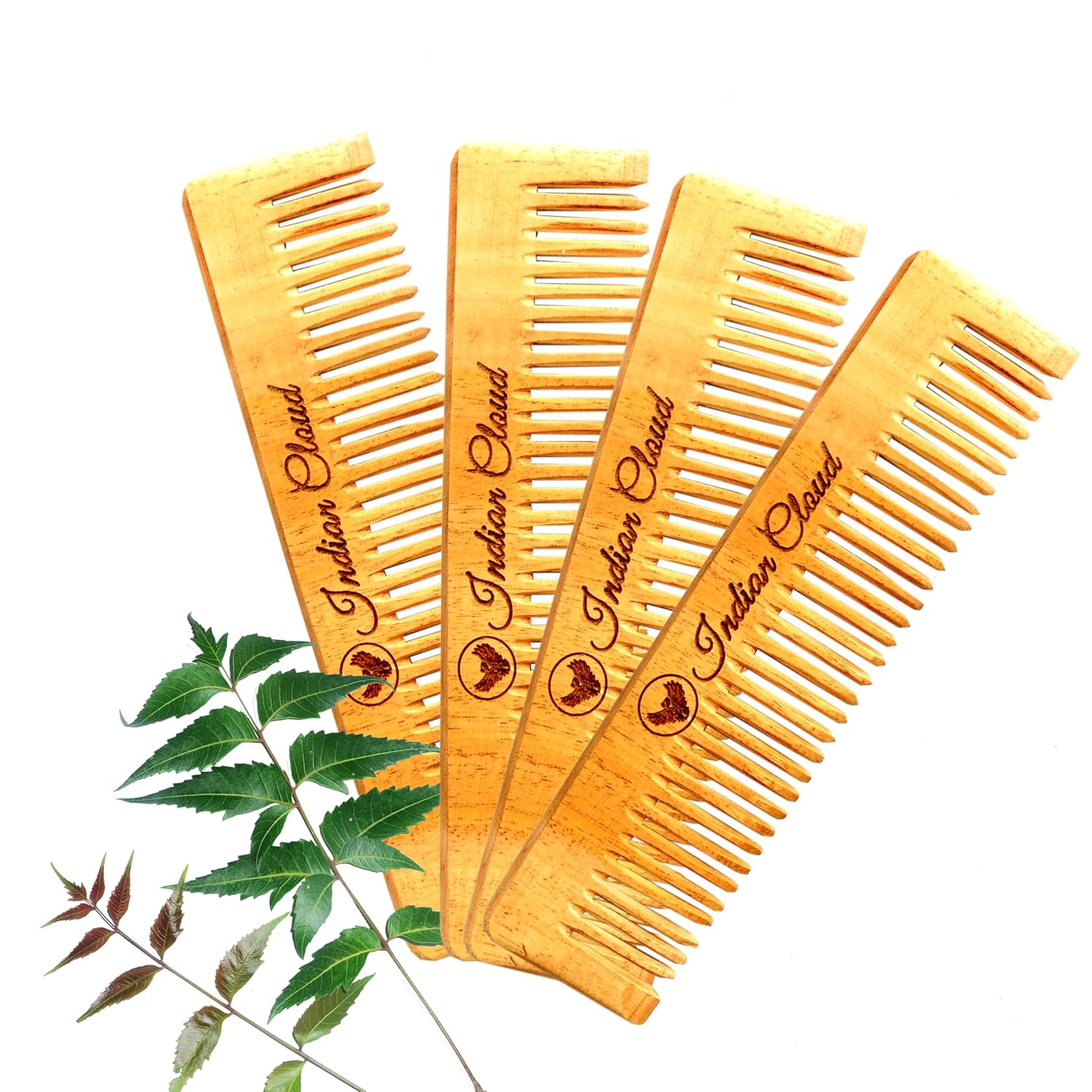 Buy Indian Cloud Neem Wood Pocket Comb for men and women | Hair Growth ...