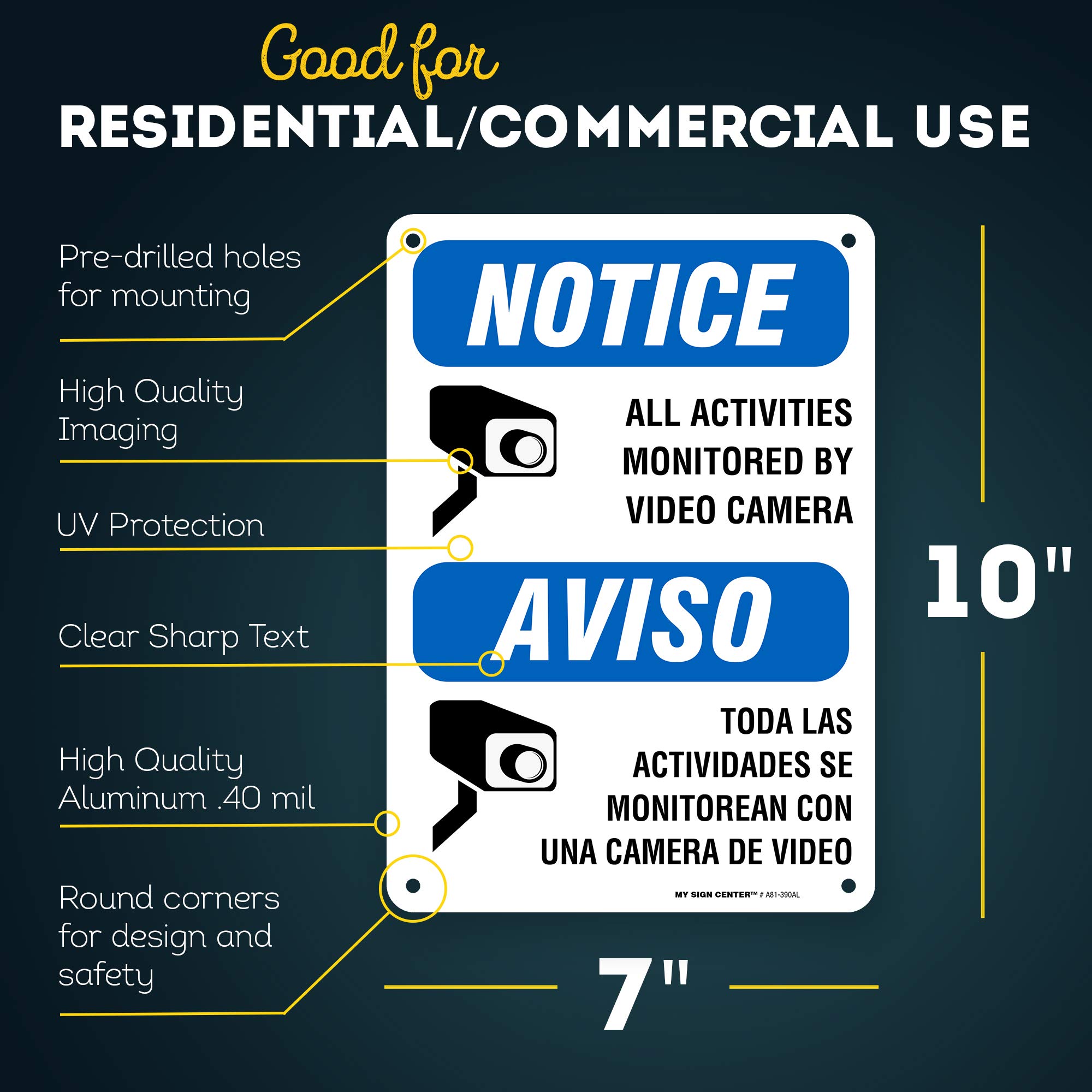 Security Camera Sign Spanish