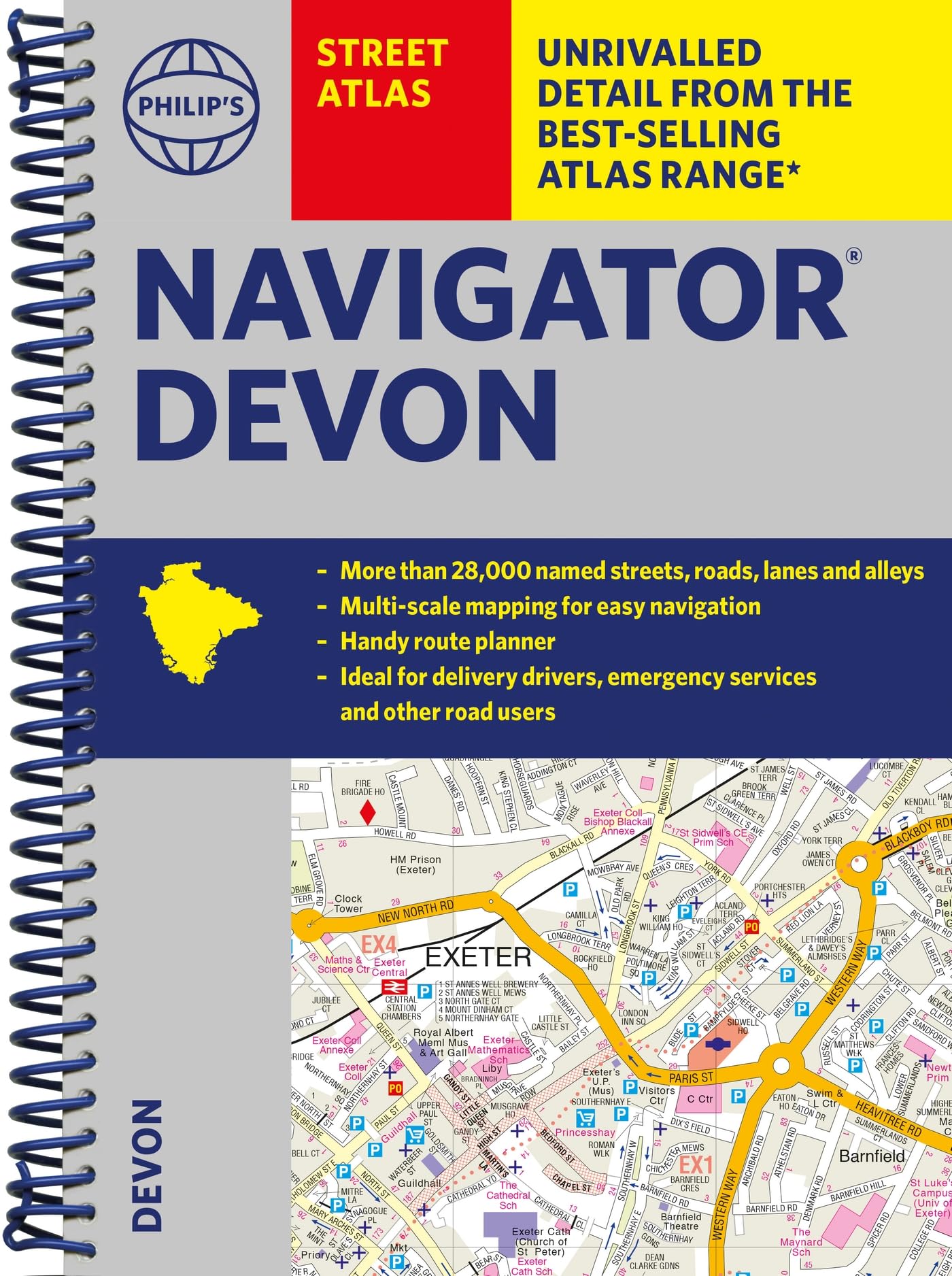 Philip's Navigator Street Atlas Devon: Spiral Edition (Philip's Street ...