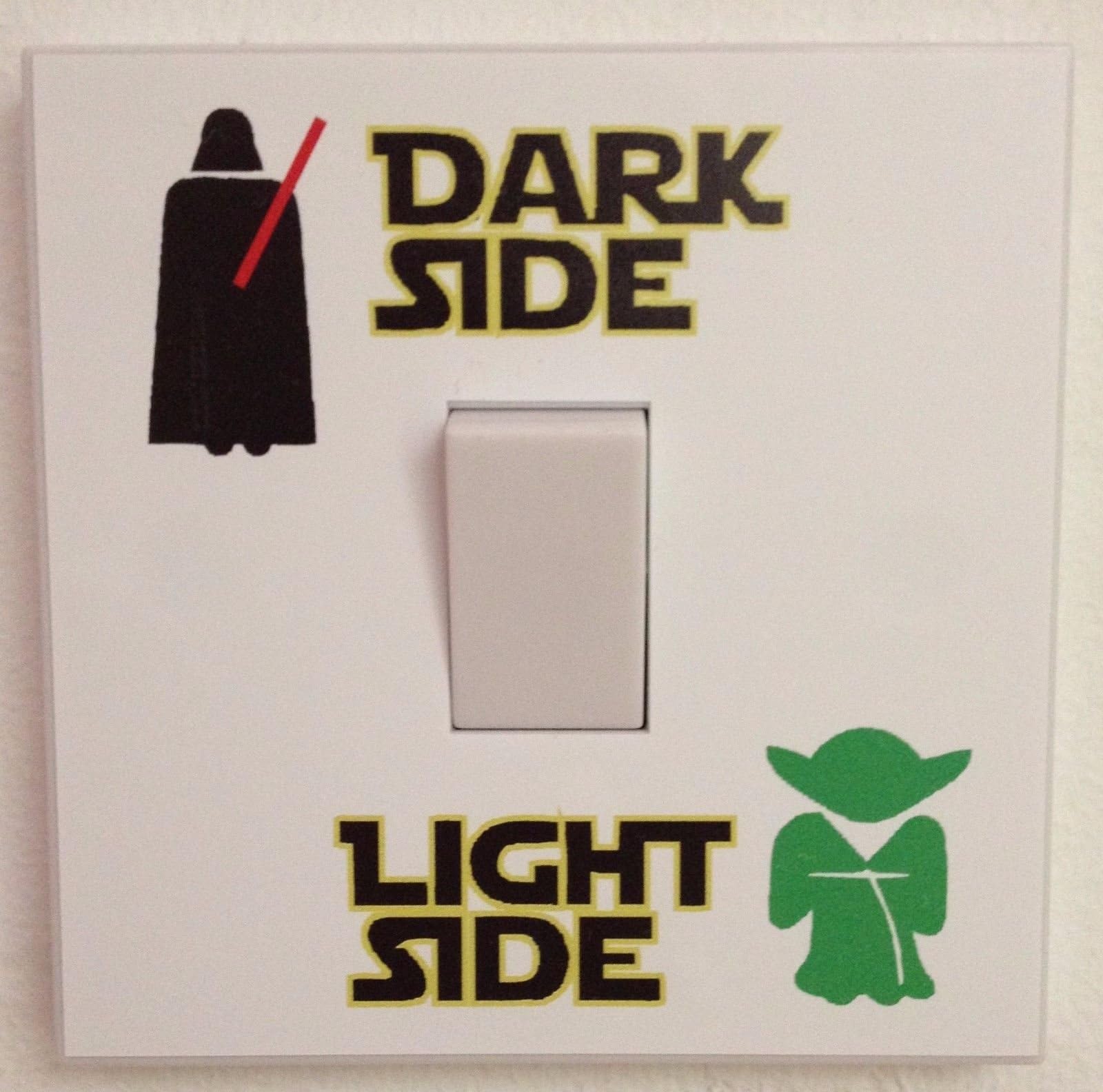 Dark Side Light Side Light Switch Vinyl Decal Sticker UK Made (1 ...