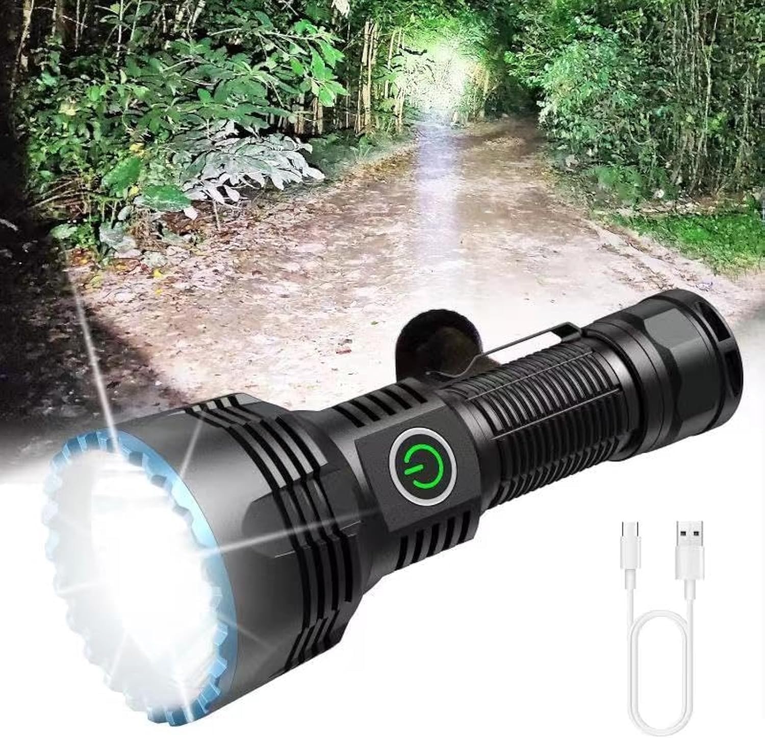 TOPHUNT X7Pro Rechargeable Flashlight, Super Bright 2000 Lumens Small ...