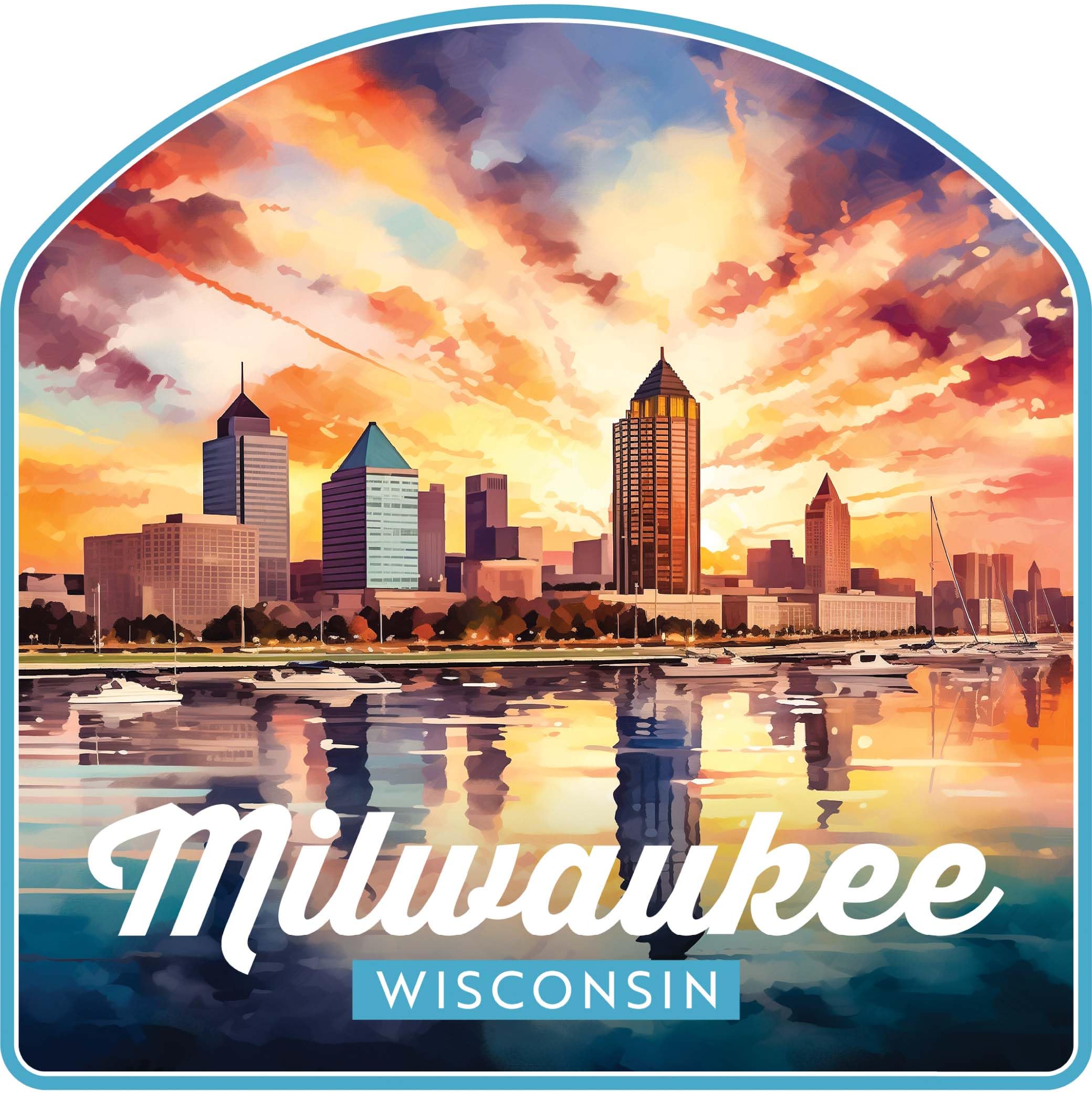 Amazon.com: Milwaukee Wisconsin Design A Souvenir Die Cut Fridge Magnet ...