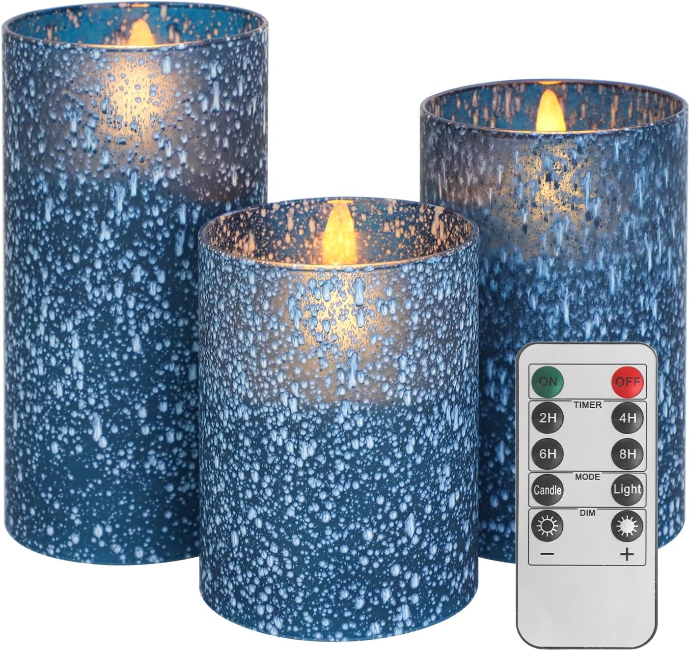 Amazon.com: glowiu Flameless Candles with Remote LED Candles Set of 3 ...