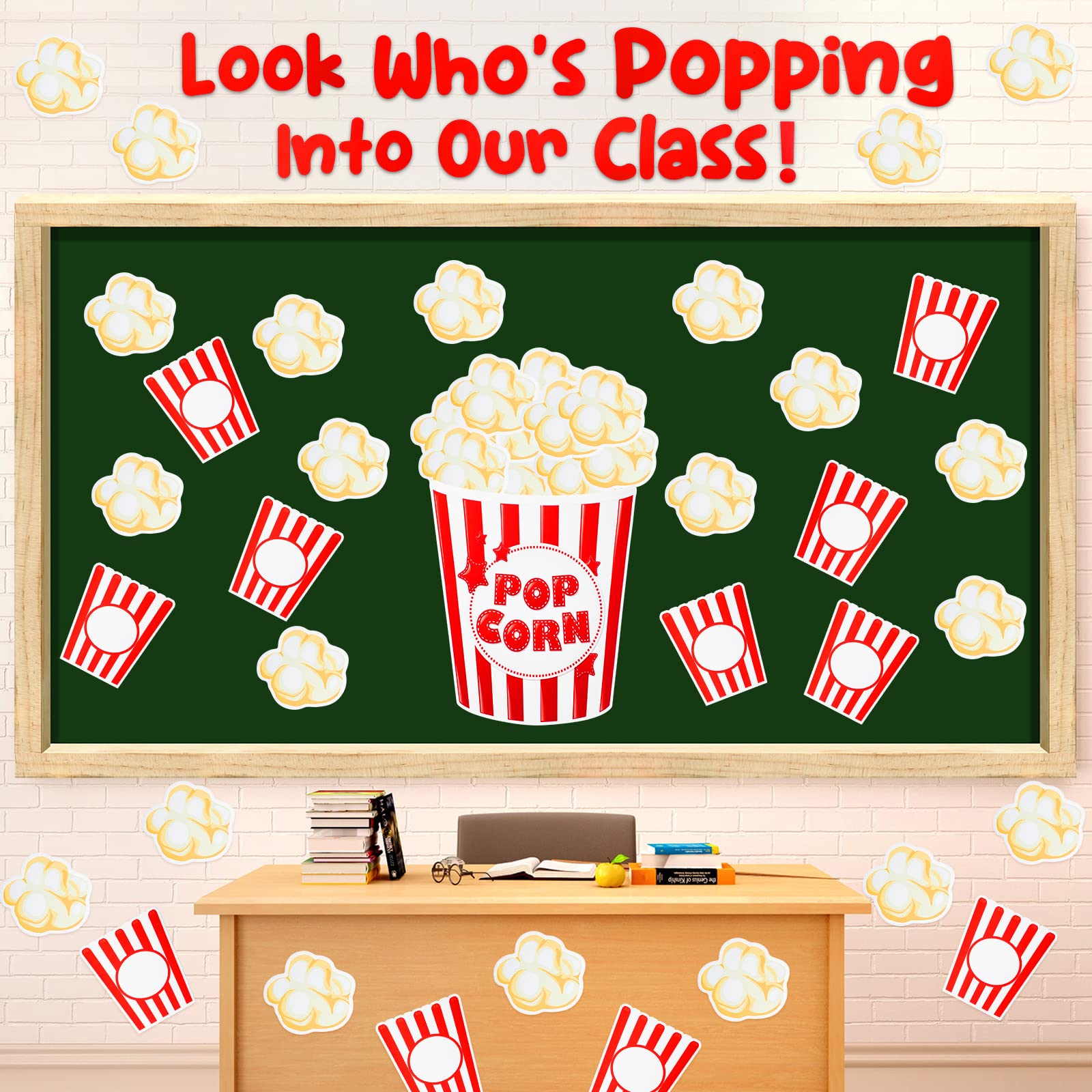 Amazon.com: Glenmal 70 Pcs Popcorn Stickers Popcorn Accents Cutouts ...