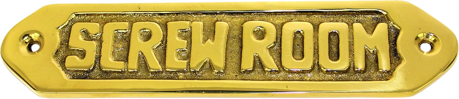 Amazon.com: Nautical Tropical Screw Room Plaque Solid Brass 6 Inch Wall ...