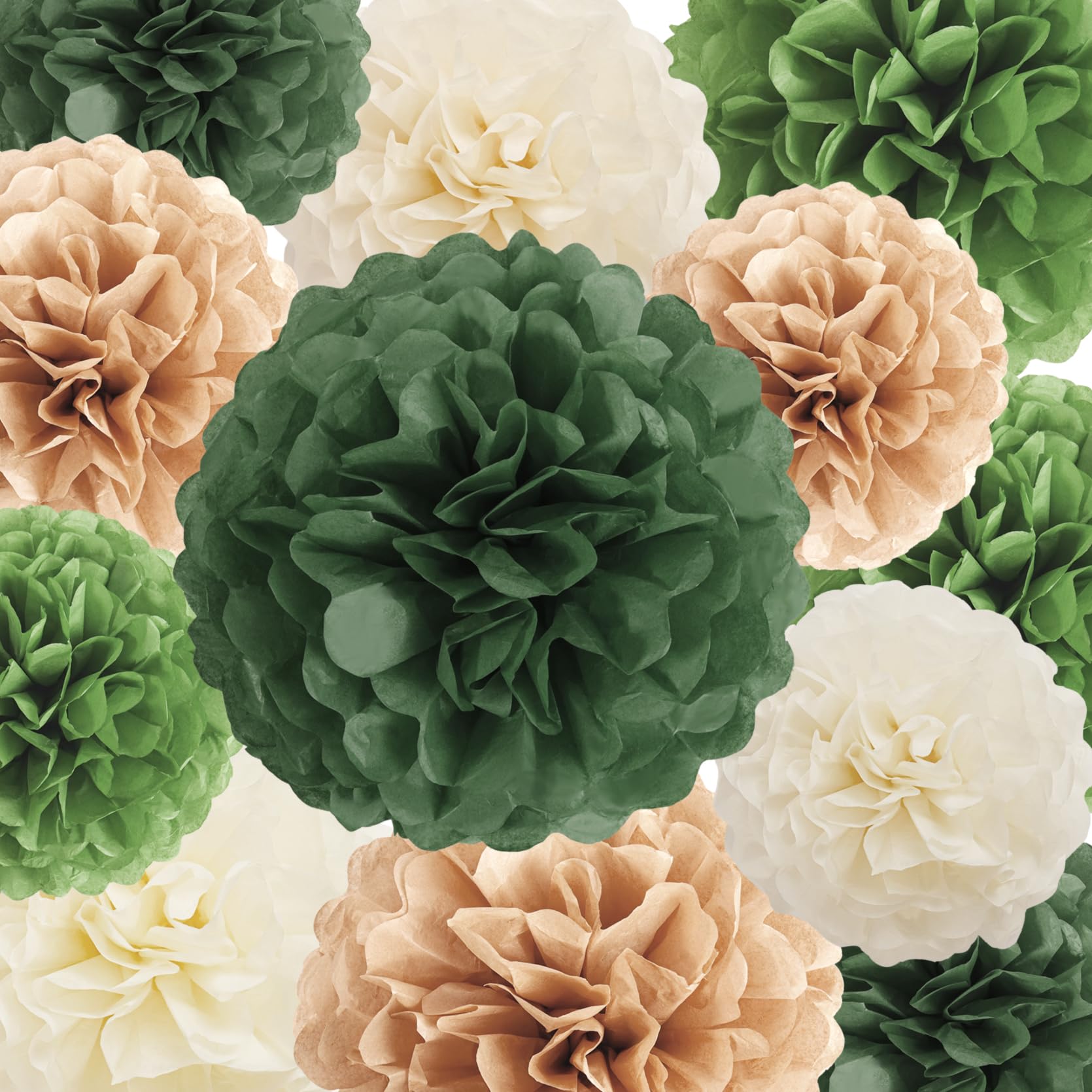 Motorcycle Parts Green Birthday Party Decorations Kit - Pom Poms ...