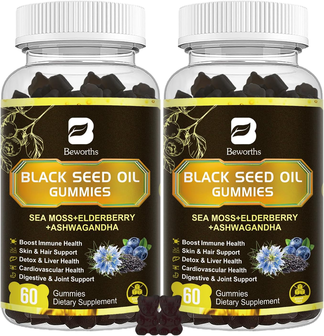 Amazon.com: Doc Mila Organic Black Seed Oil Gummies 1500mg - Black Seed ...