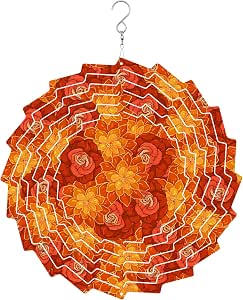 Amazon.com: Hanging Wind Spinners Outdoor Halloween Fall Floral 3D ...