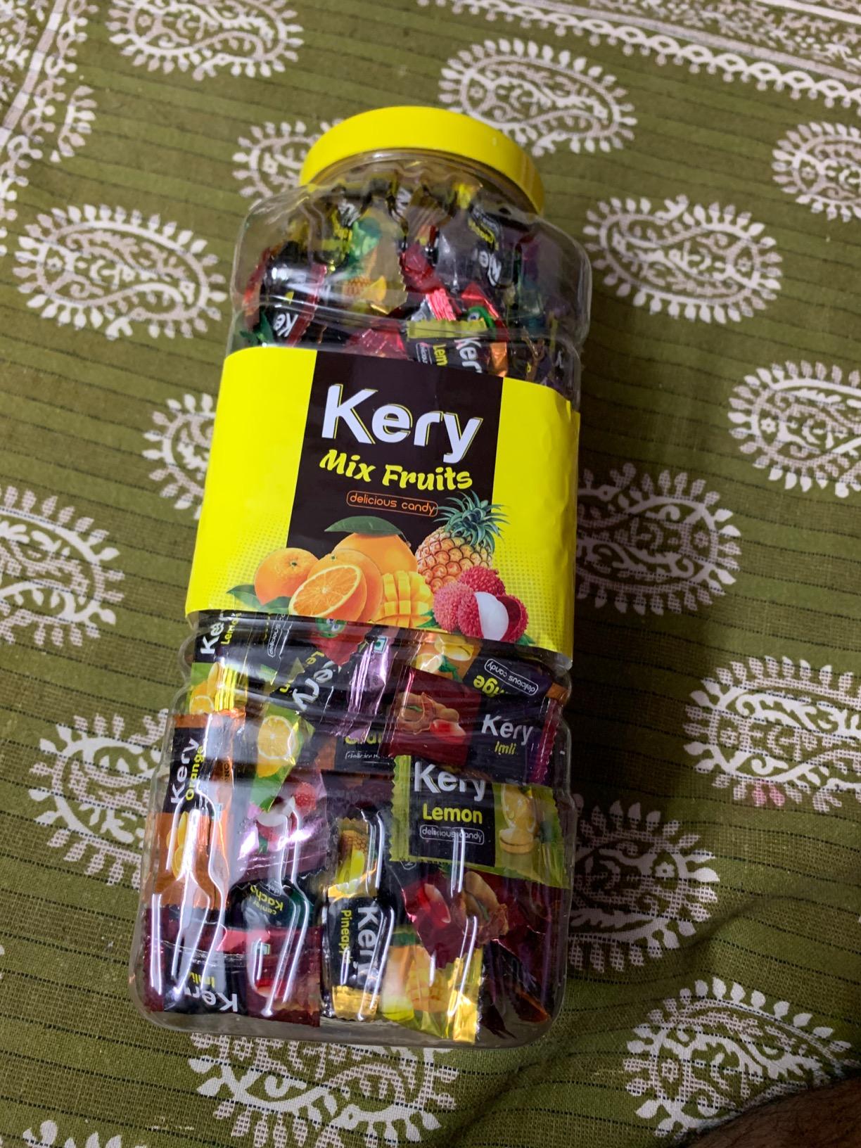 Kery Mix Fruit Candy Big Jar, 750g [Assorted Toffee Mango, Orange, Paan ...