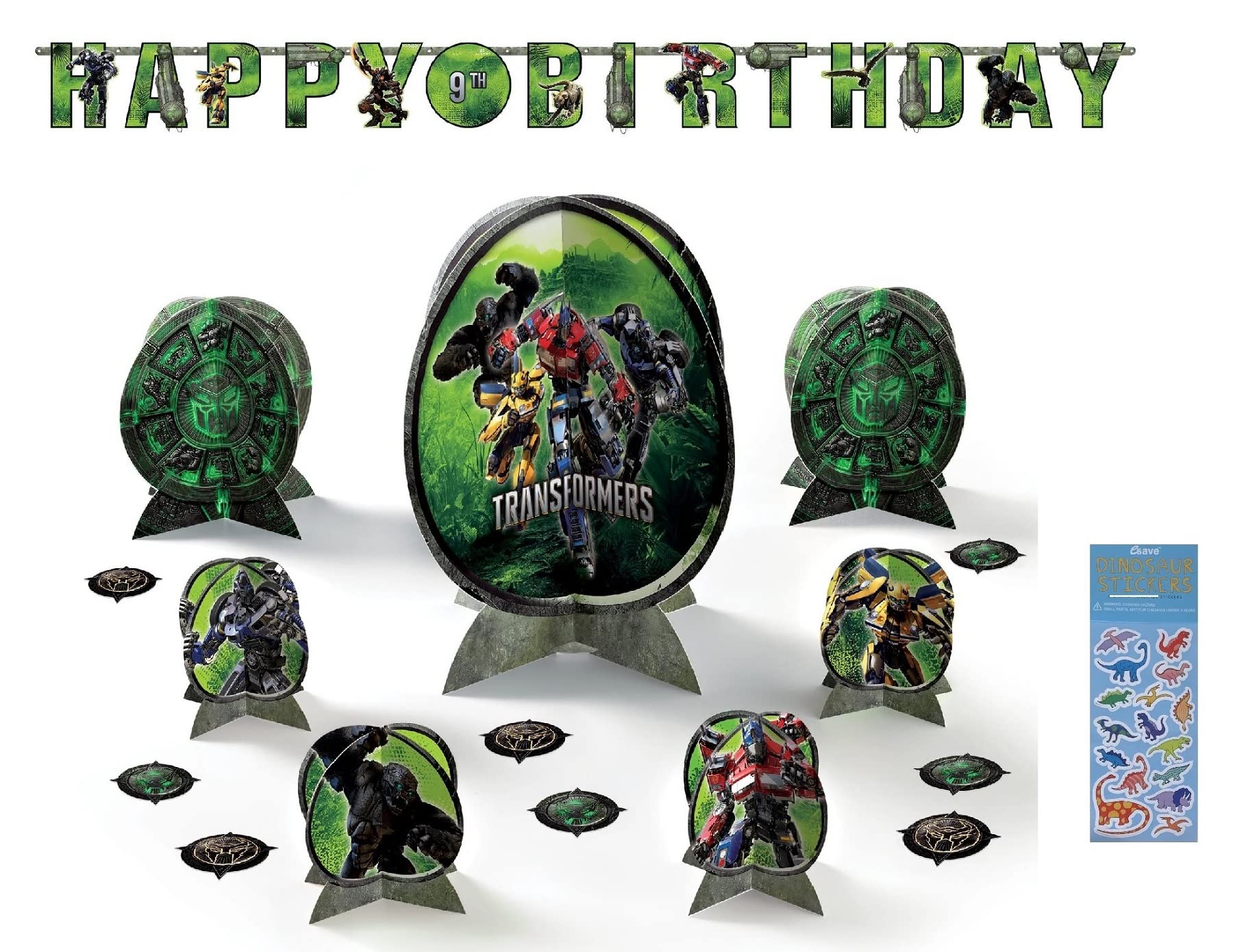Amazon.com: Transformers Birthday Party Supplies Decoration Bundle Pack ...