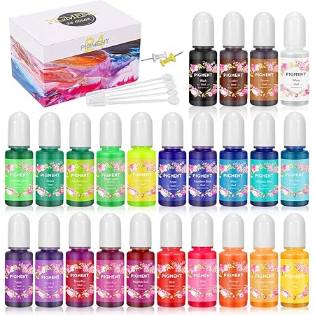 Amazon.com: 20 Colors Epoxy Resin Dye, OWSEN Translucent Resin Color ...