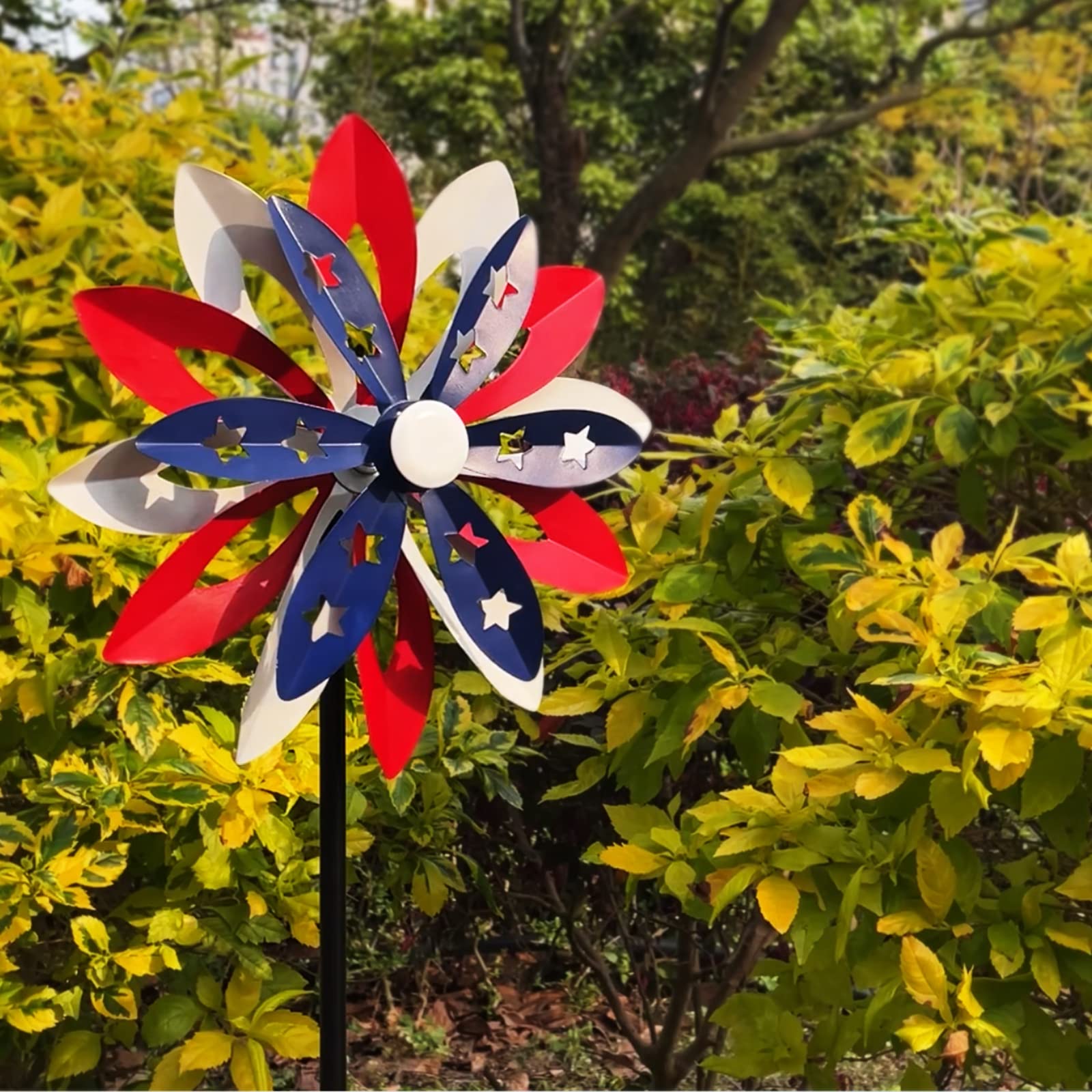 Wind Spinners Outdoor Metal with Patriotic, Magical Garden Windmill ...