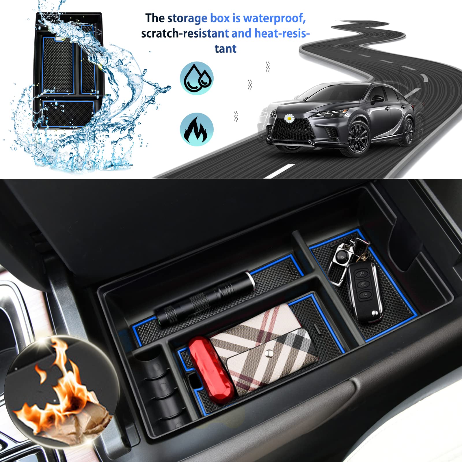 Snapklik.com : SHAOHAO For 2025 2026 Lexus RX Center Console Organizer ...