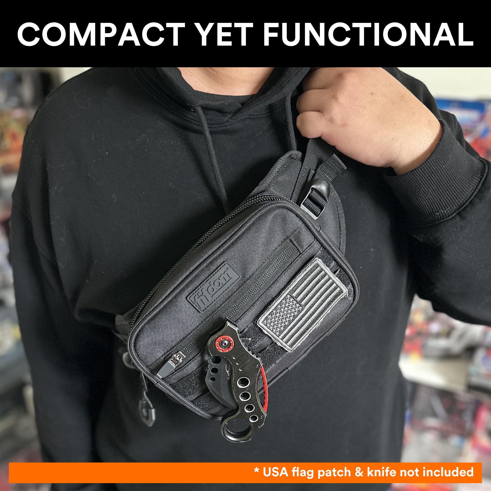 Snapklik.com : Fitdom Tactical Inspired Compact Fanny Pack For Men