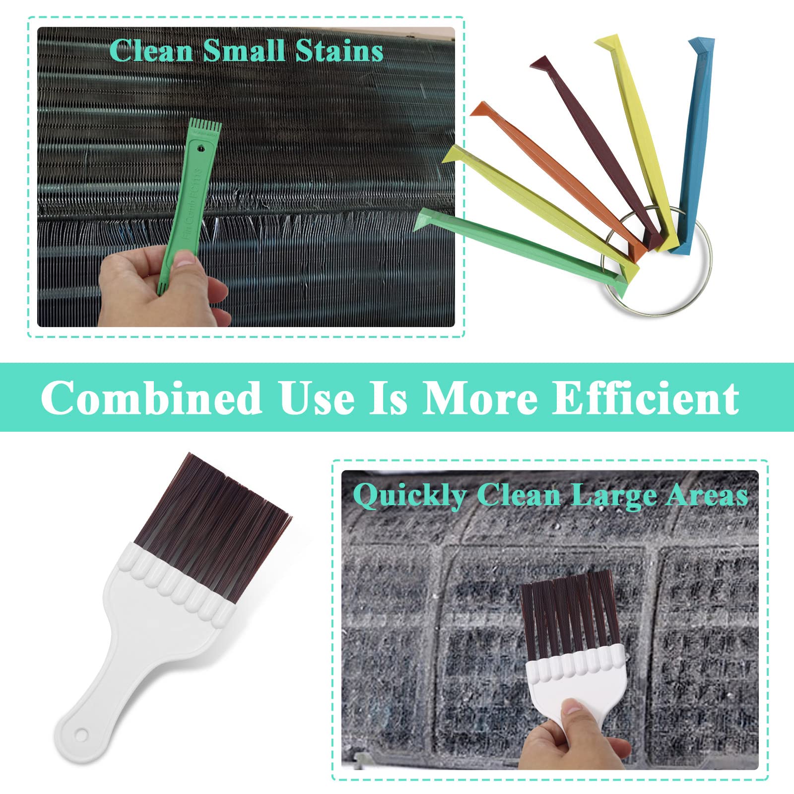 AC Maintenance Tools AC Coil Fin Comb Set - 6 Tools For Straightening ...