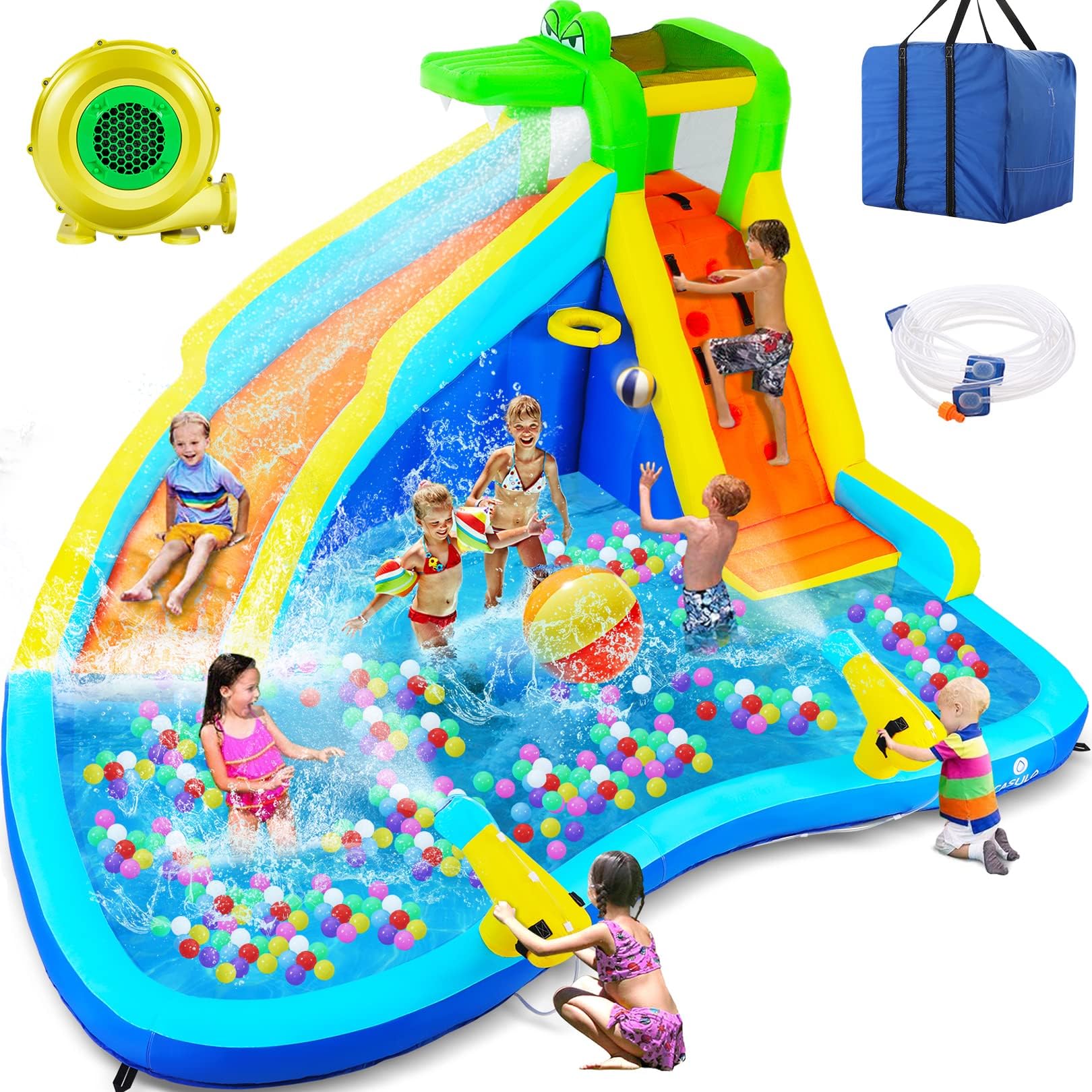 Amazon.com: Bestway H2OGO Mount Splashmore Kids Inflatable Outdoor ...