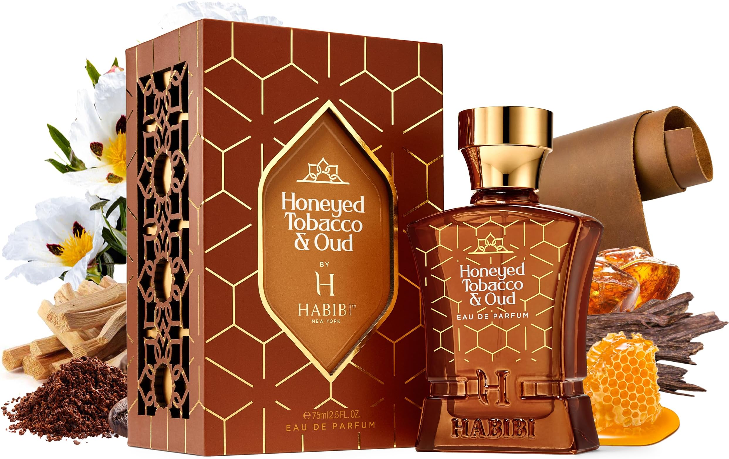 Amazon.com : H HABIBI Honey Oud & Tobacco Honey Perfume For Men Long ...