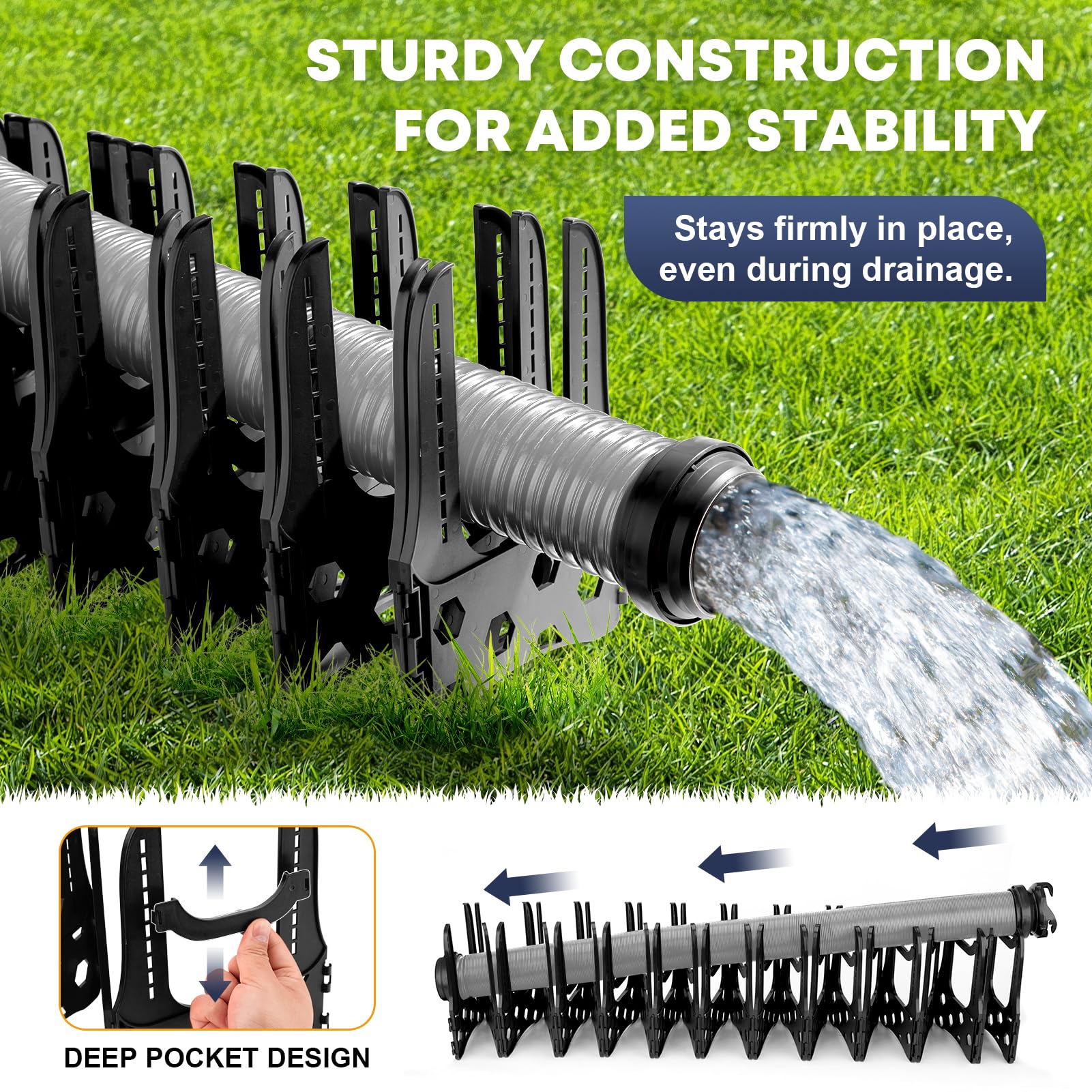 Snapklik.com : Kohree RV Sewer Hose Support 10FT, Heavy-Duty Camper ...
