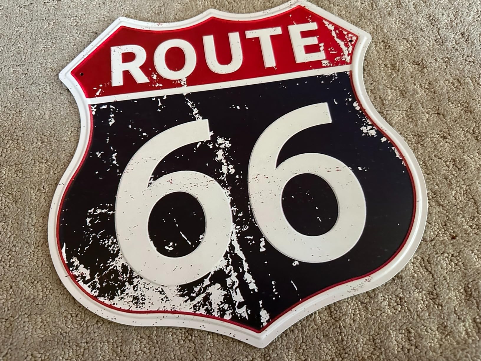 Route 66 Vintage Polygon Metal Tin Signs, Retro Metal Tin Sign for Home ...
