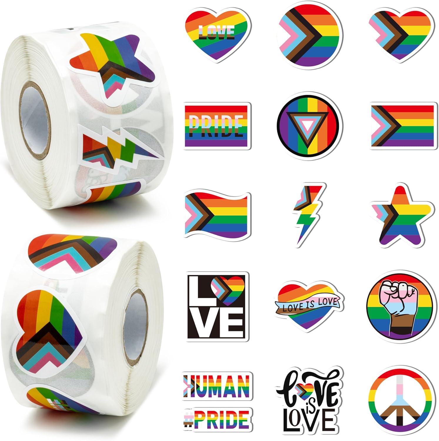 Amazon.com: BeYumi LGBTQ Rainbow Flag Stickers - 1000Pcs LGBTQ Rainbow ...