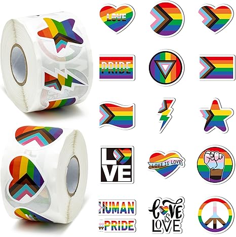 Amazon.com: BeYumi LGBTQ Rainbow Flag Stickers - 1000Pcs LGBTQ Rainbow ...