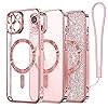 Amazon.com: Changjia Magnetic Kickstand Glitter Case for iPhone 15 Plus,[Compatible with Magsafe ...