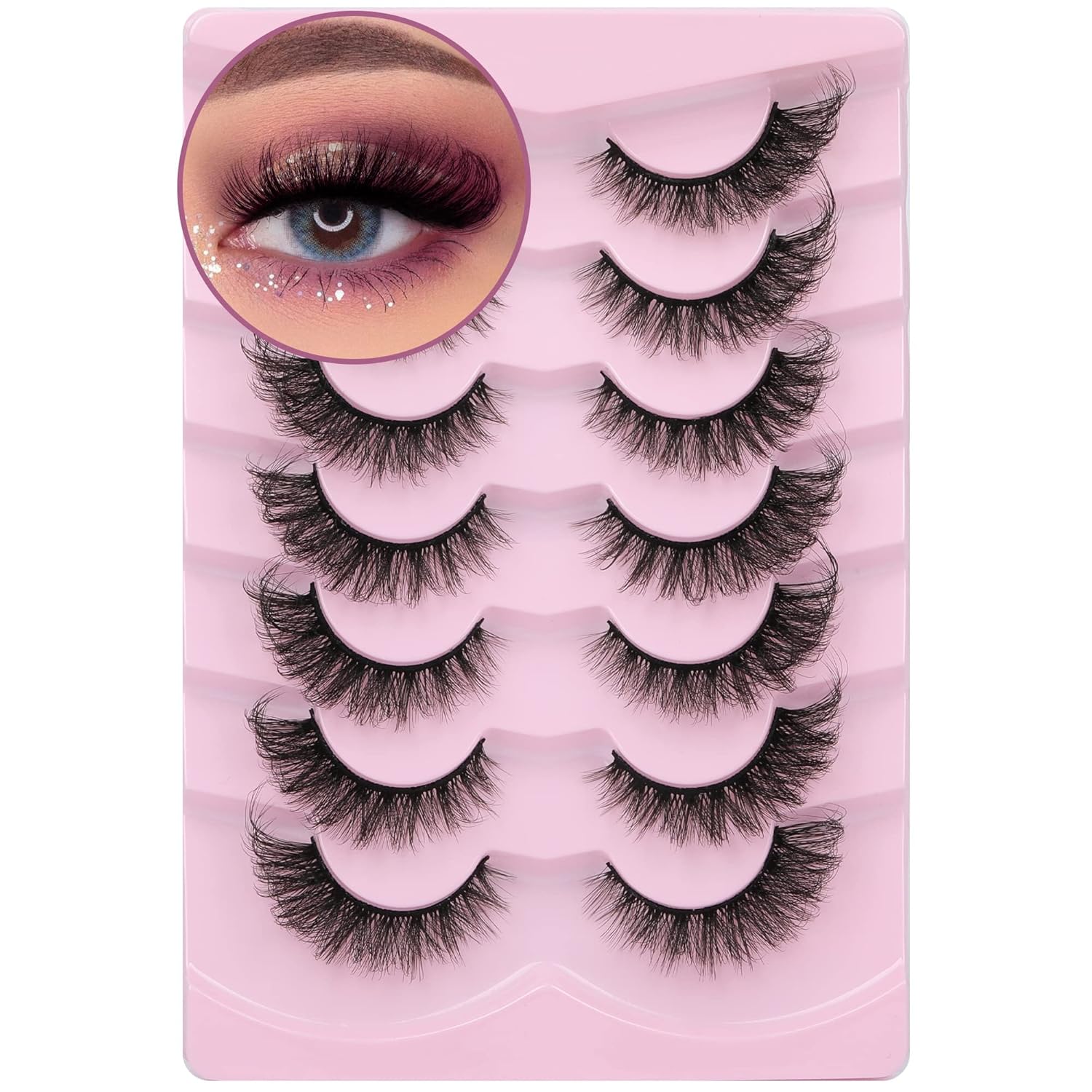 Amazon.com: Russian Strip Lashes Cat Eye Lashes Extension Fox Eye Faux ...