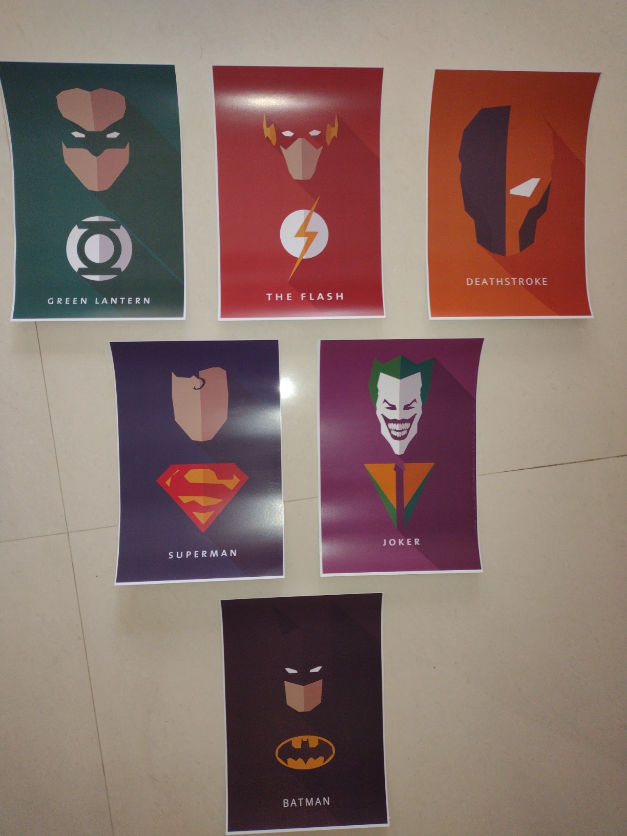 IMPOSTER Set of 6 DC Superhero Posters | Batman Superman Joker Paper ...