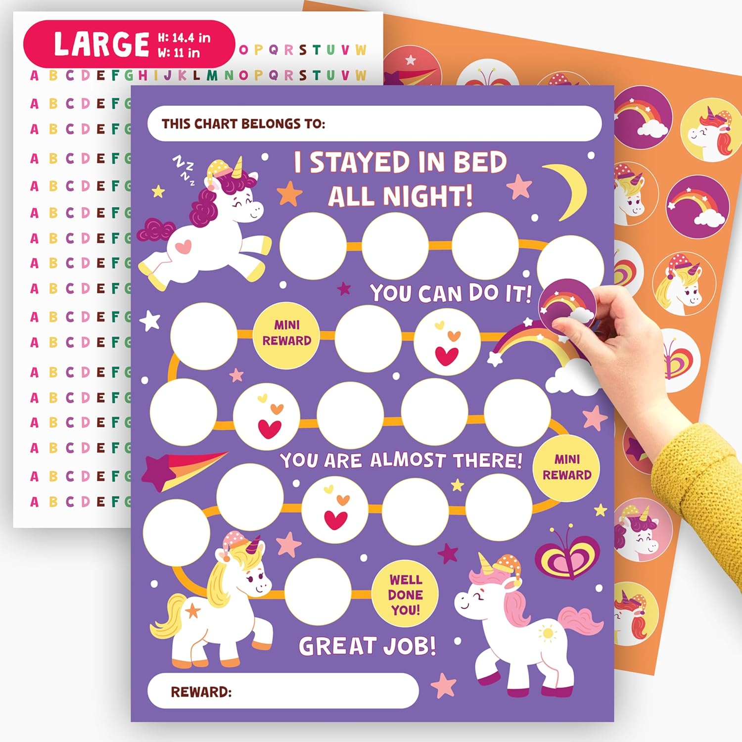 Amazon.com: Unicorn Sleep Reward Charts for Children Girls - Kids ...