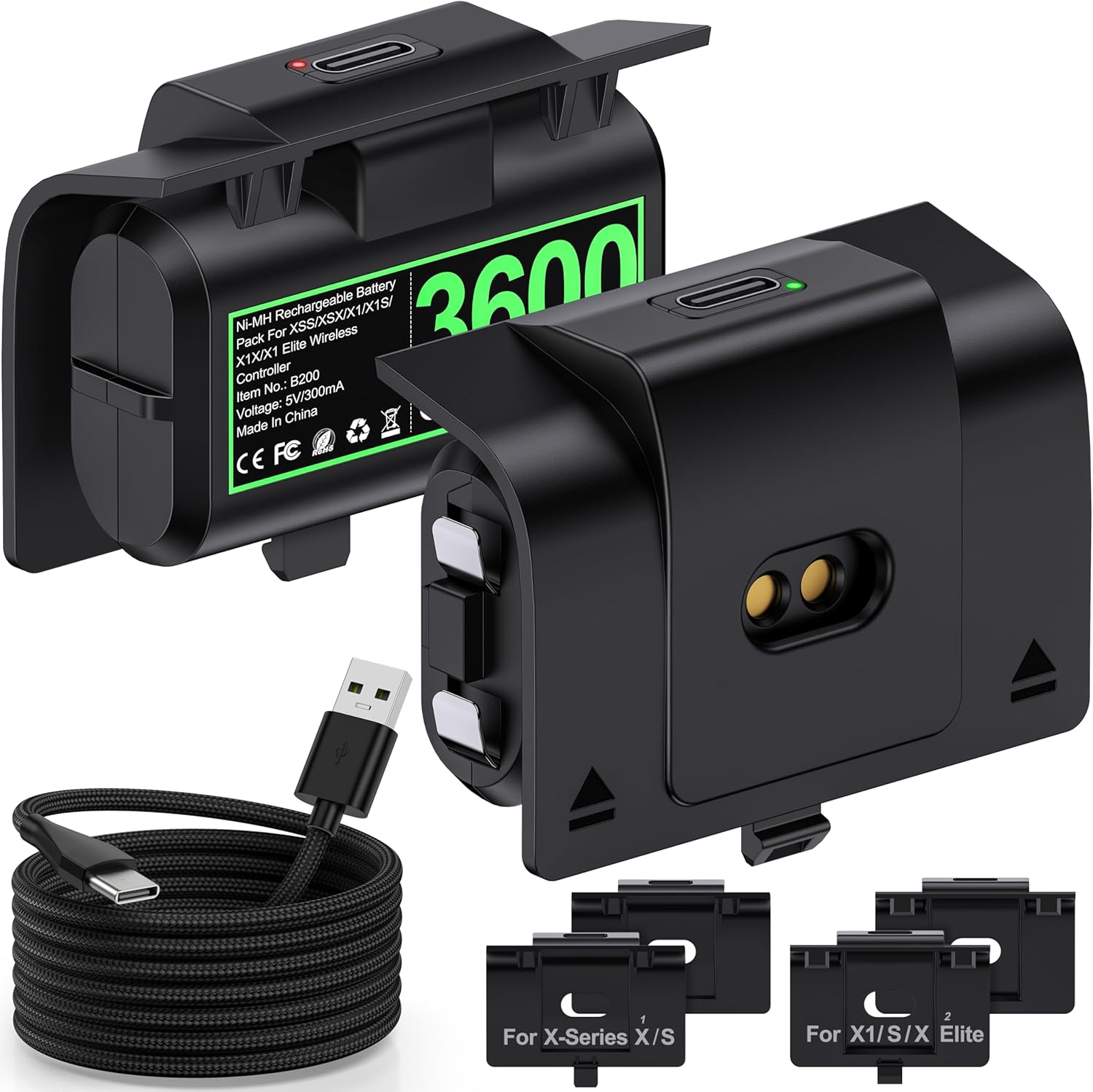 Direct Rechargeable Battery Pack for Xbox One/S/X/Elite Controller ...