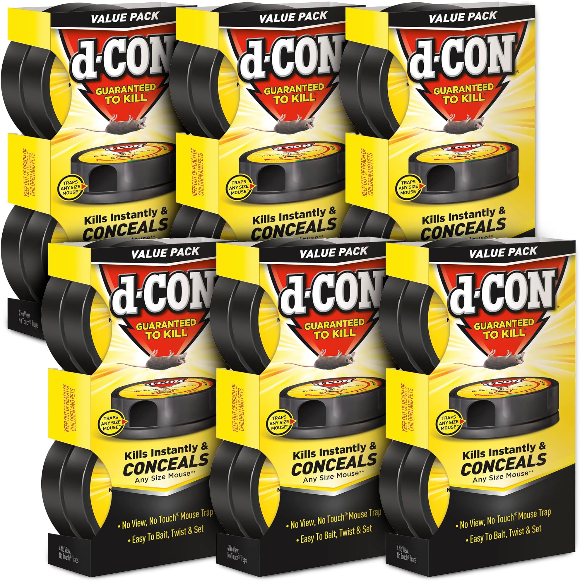 Amazon.com : D-Con No View, No Touch Covered Mouse Trap, 6 Pack (2 ...