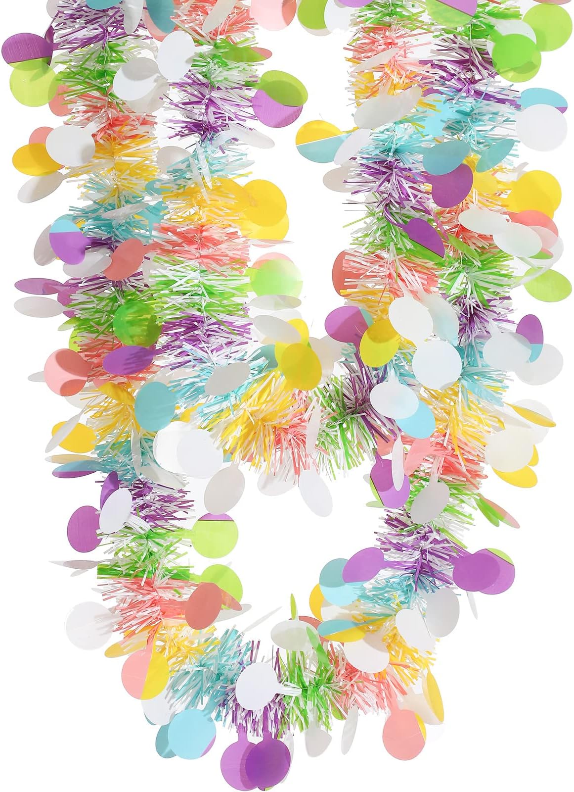Amazon.com: Mardi Gras Tinsel Garland Metallic Festooning Garland ...