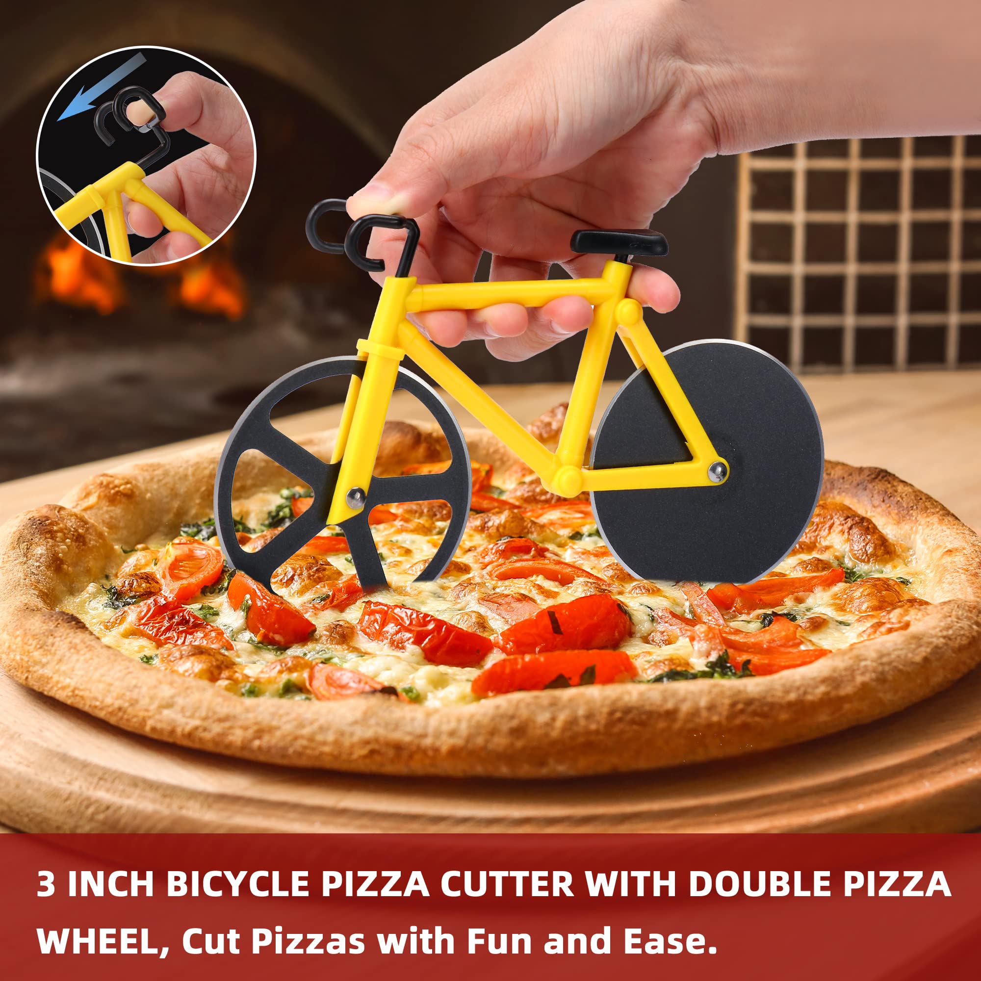 Snapklik.com : SCHVUBENR Bicycle Pizza Cutter Wheel - Gifts For ...