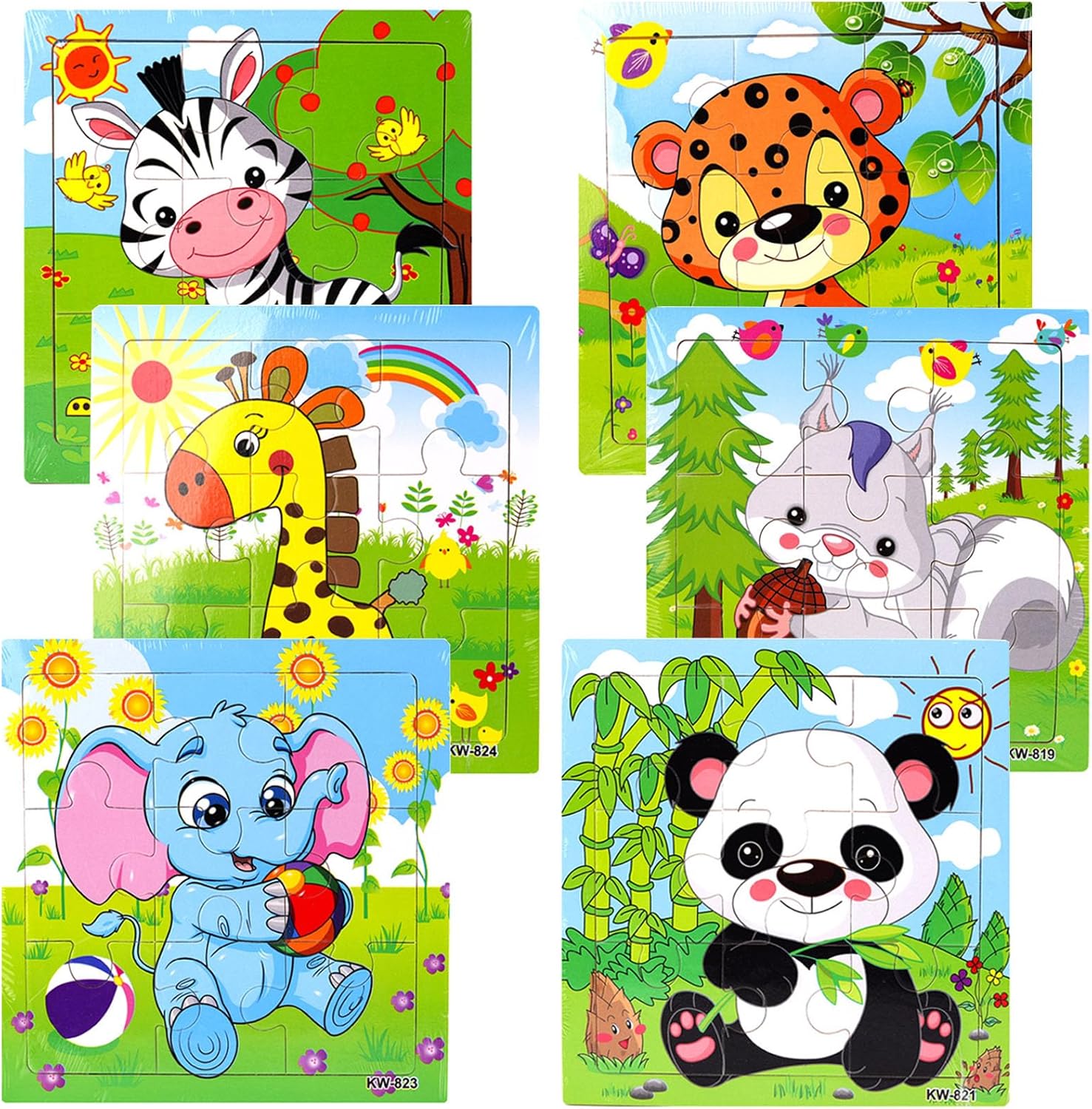 Amazon.com: FavoritBow Jigsaw Puzzles for 2-5 Toddlers(Gift Set of 6 ...
