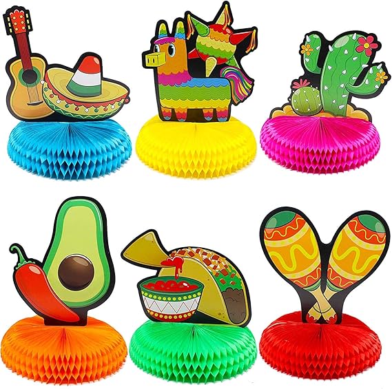 Amazon.com: JOYIN 6 PCs Cinco De Mayo Fiesta Honeycomb Table ...