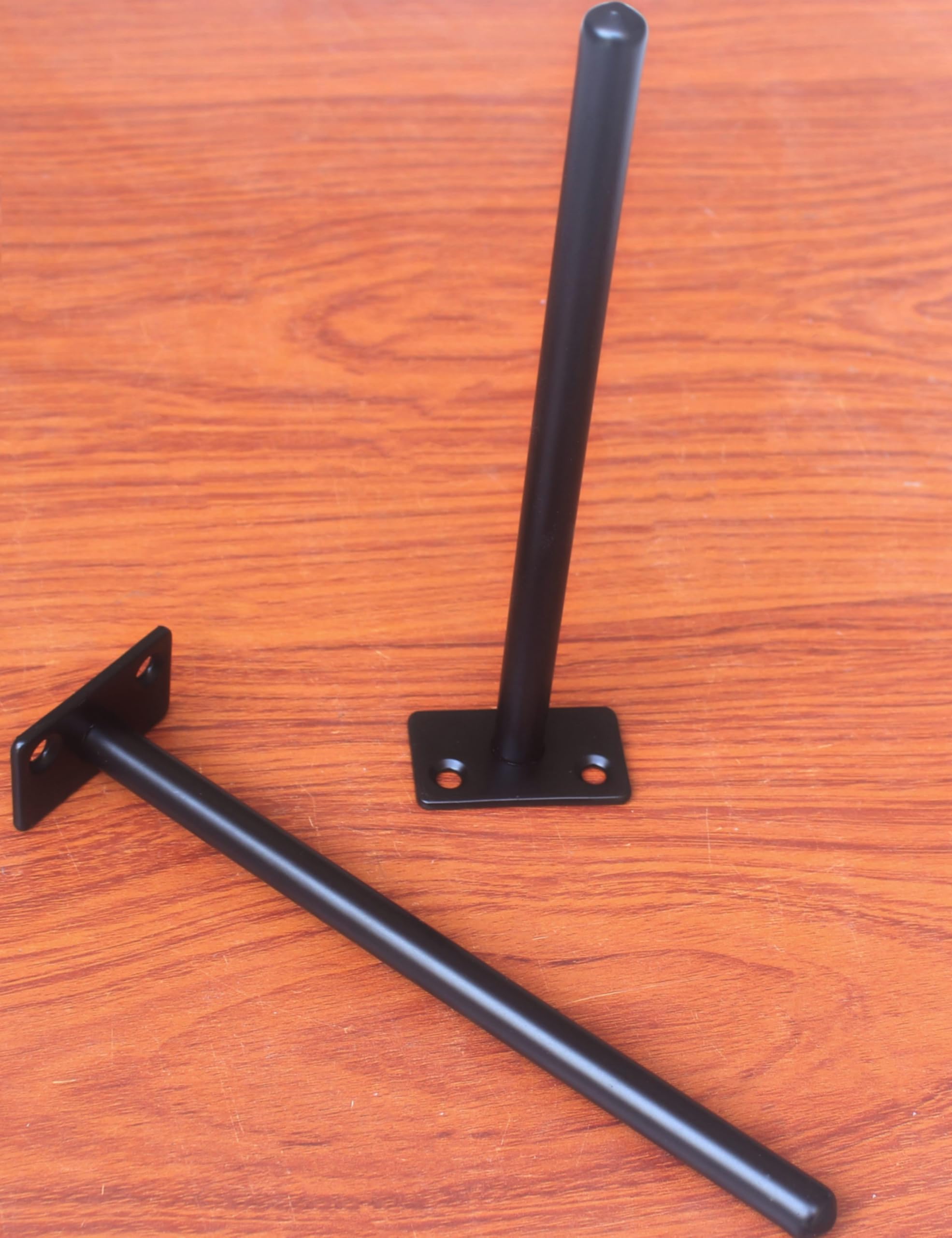 Snapklik.com : 4 Pack 8"" Black Steel Tube Floating Shelf Bracket Blind ...