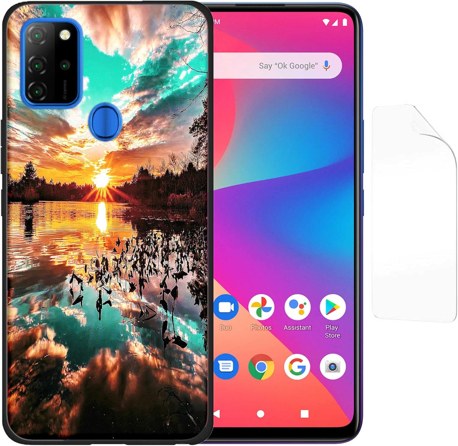 Aroepurt BLU G91 Case Compatible for BLU G91 Phone Case Cover + Film ...