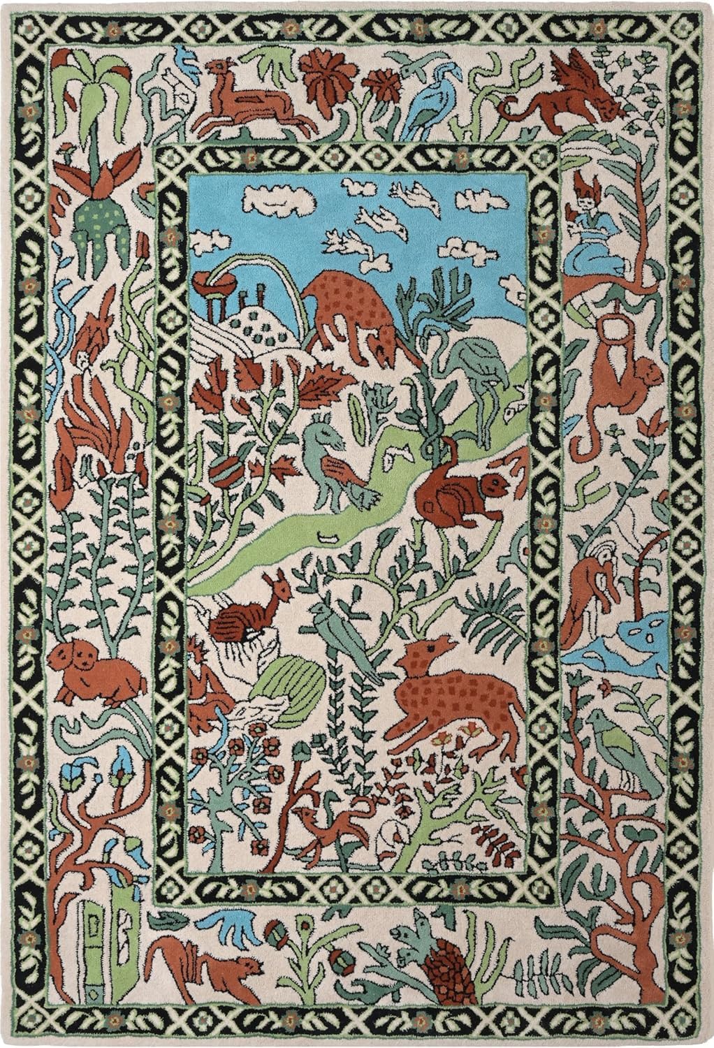 Amazon.com: Handmade Monster-Inspired Wool Area Rug – Unique Irregular ...