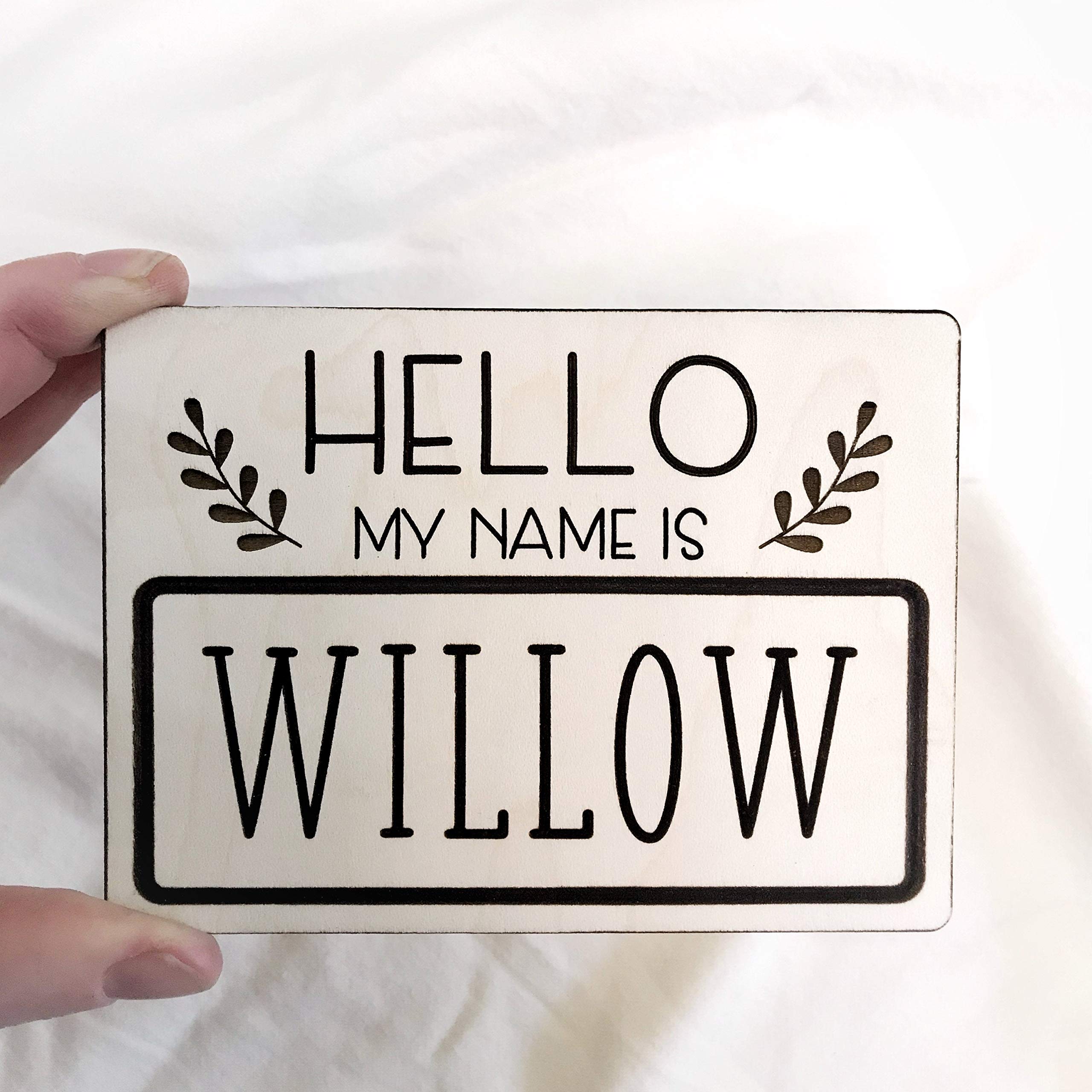 Buy None-brands Name Tag Birth Announcement Sign Hello My Name Is Sign ...