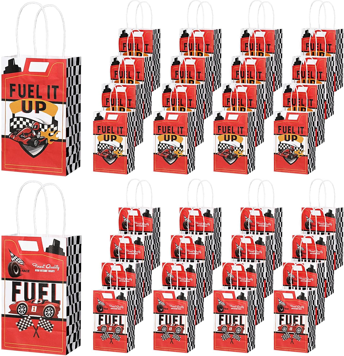 Amazon.com: Pajean Race Car Fuel Treat Bags Racing Car Party Favor ...