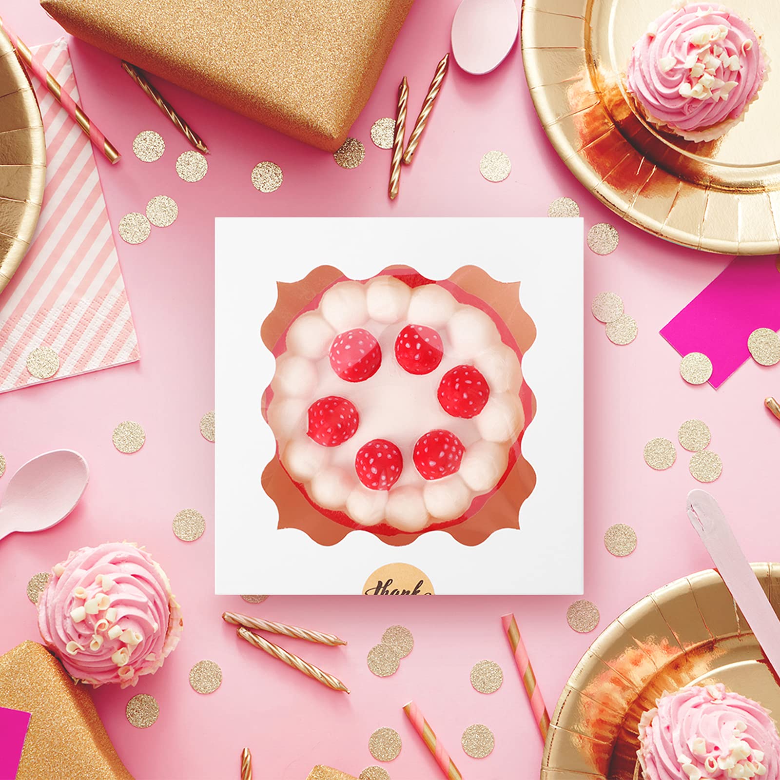 Snapklik.com : Eupako 6x6x3-Small-Cakes-Boxes - Bakery-Boxes-with ...