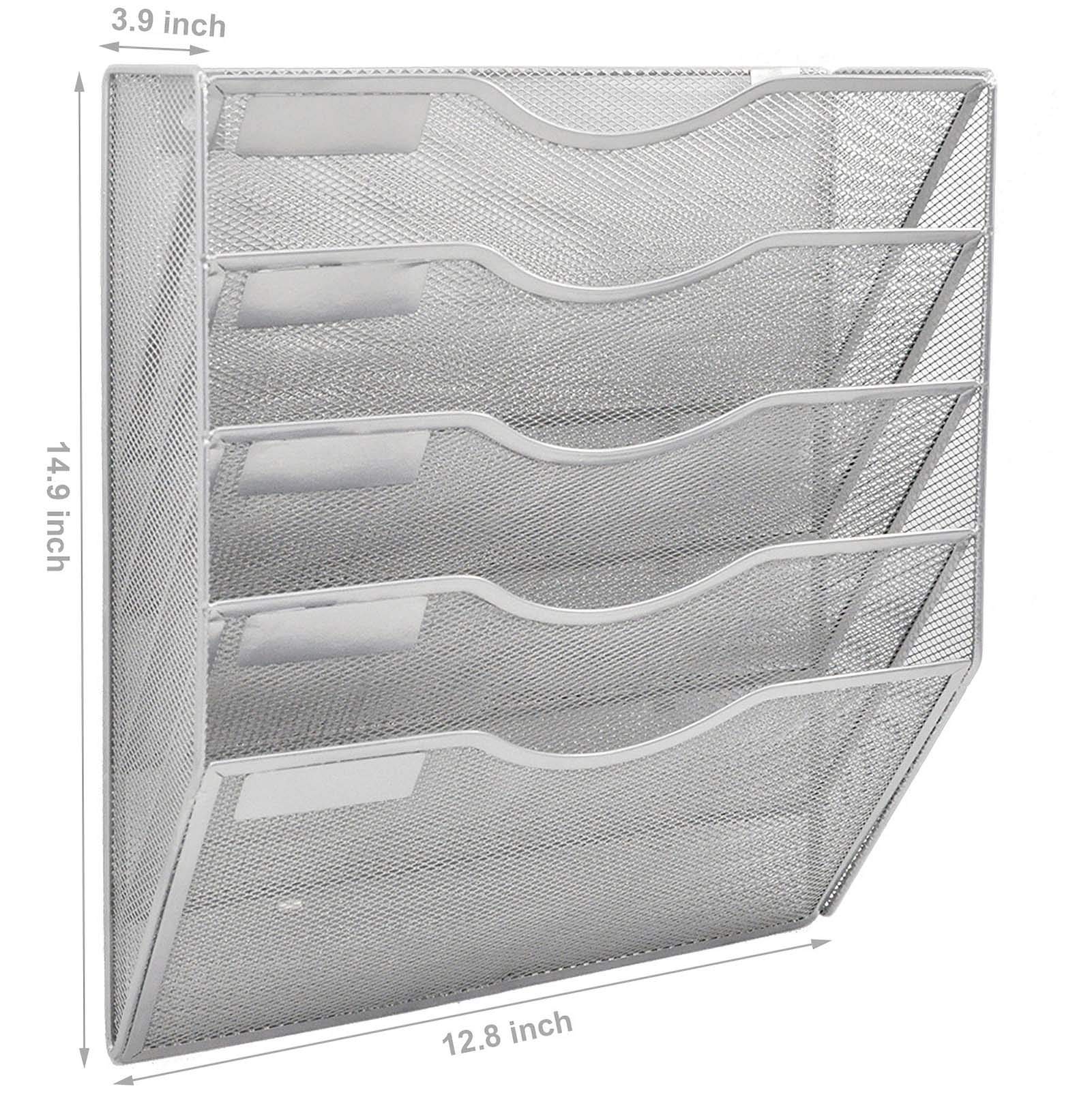 Snapklik.com : EASEPRES 5 Pocket Mesh Hanging Wall File Organizer, Wall ...