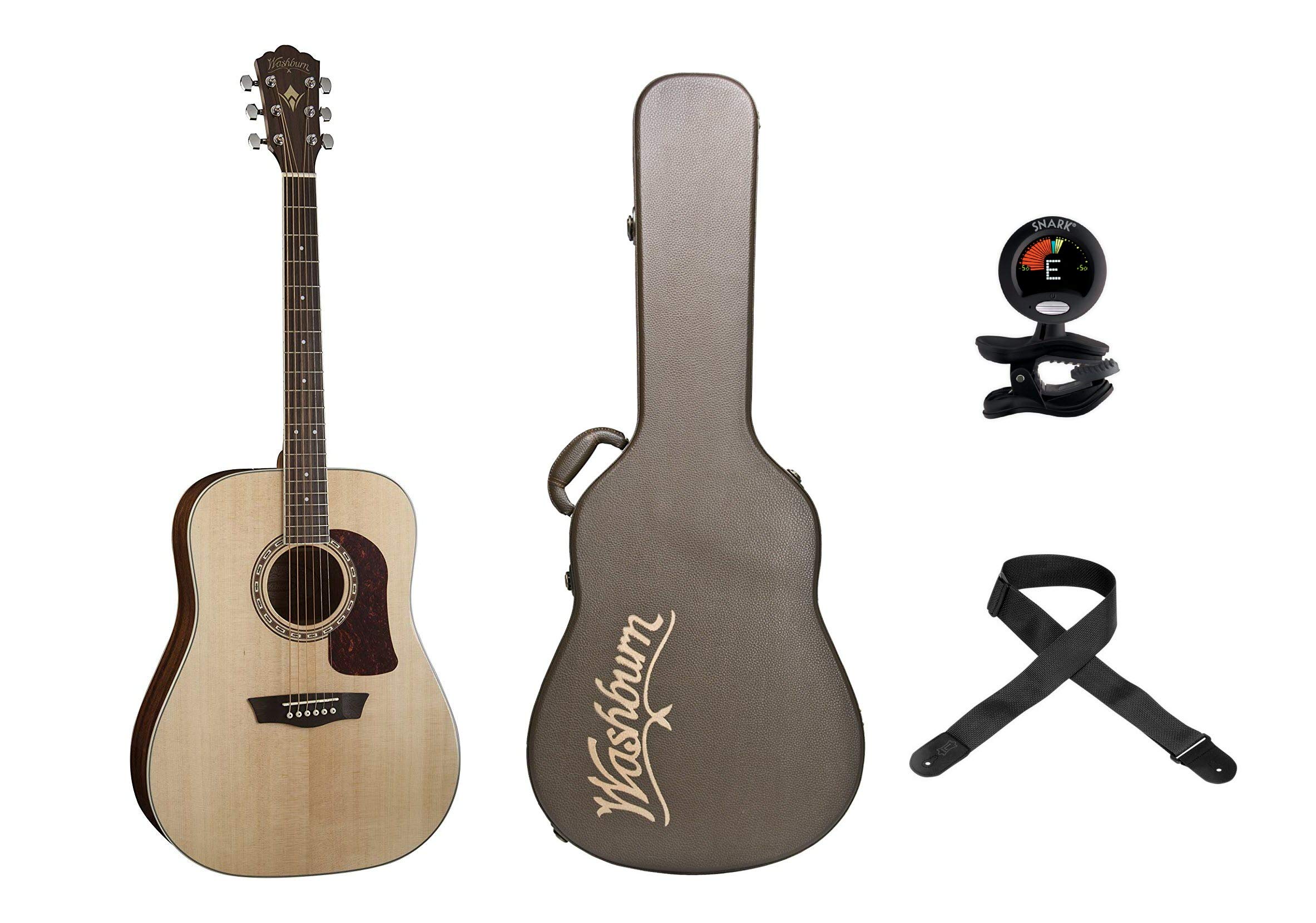 Buy Washburn Heritage Acoustic Guitar w/Solid Sitka Spruce Top+Washburn ...