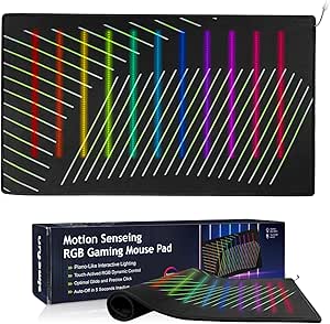 Amazon.com: Extra Large Touch Motion Sensor RGB Gaming Mouse Pad,Piano ...