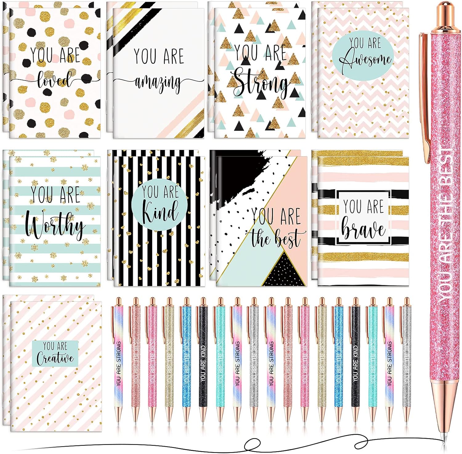 Amazon.com : Ireer 18 Sets Inspirational Notepads Mini Motivational ...