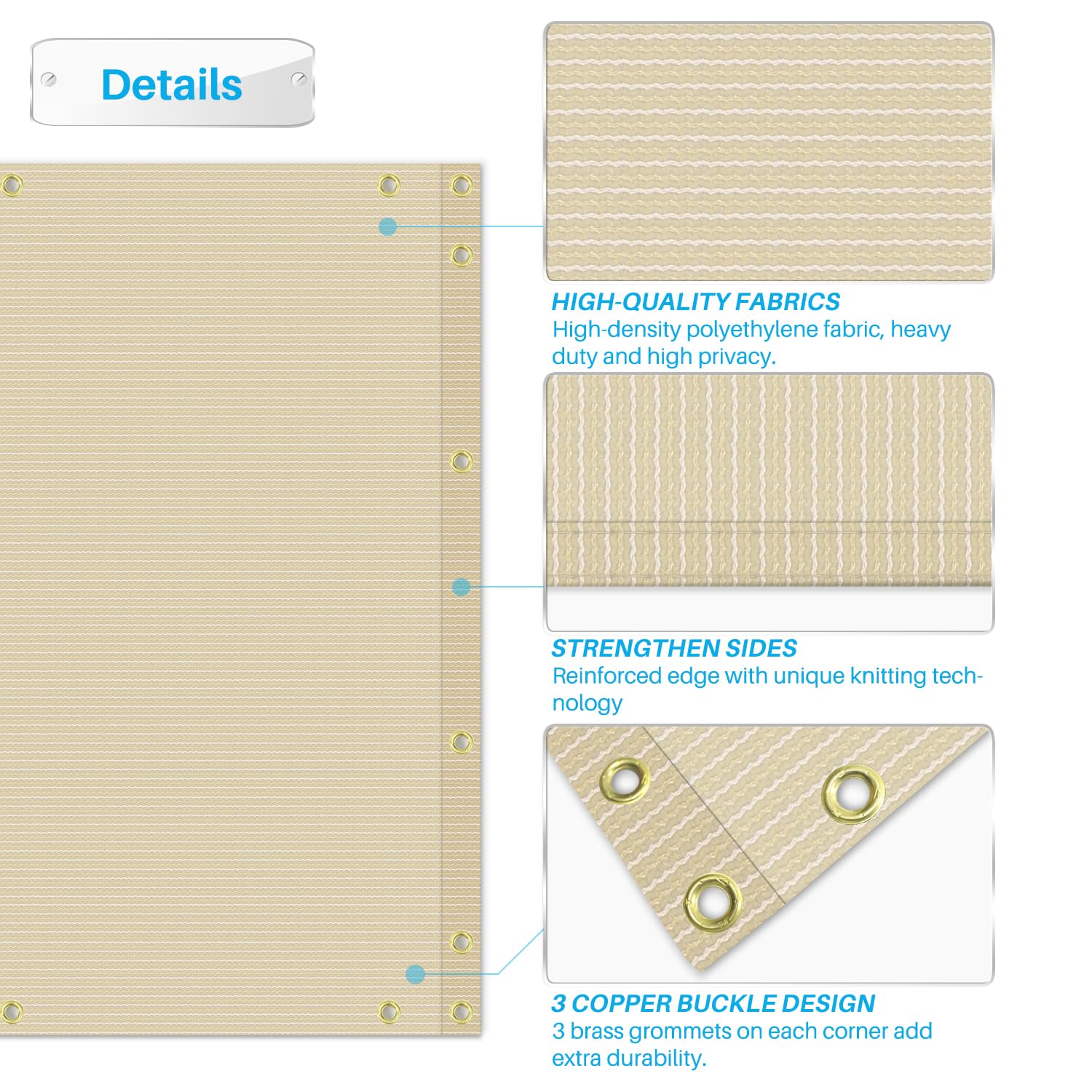 Snapklik.com : Patio 3 X 12 Balcony Privacy Screen Apartment Railing ...