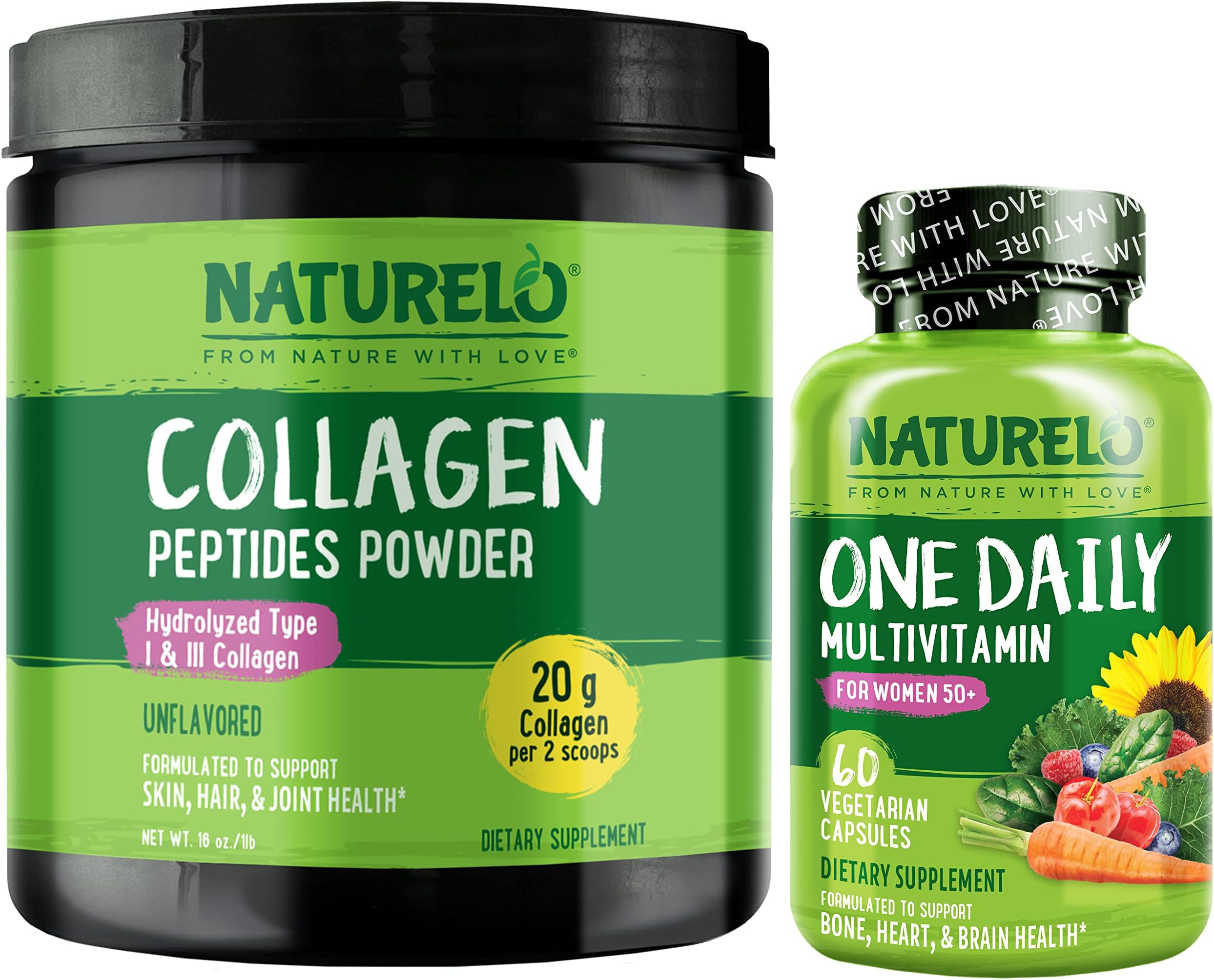 Amazon.com: NATURELO One Daily Multivitamin for Women 50+ (Iron Free ...