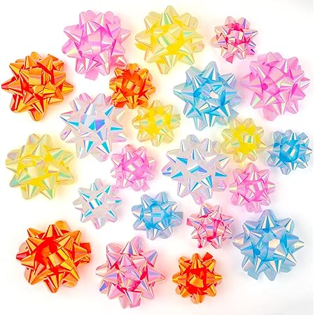 Amazon.com: Light Up Glowing Gift Bows, 6 Iridescent LED Ribbon Bow for ...