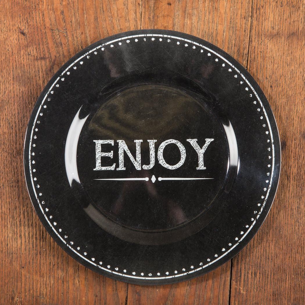 Amazon.com | EAT/ENJOY PLATE SET/4: Dinner Plates