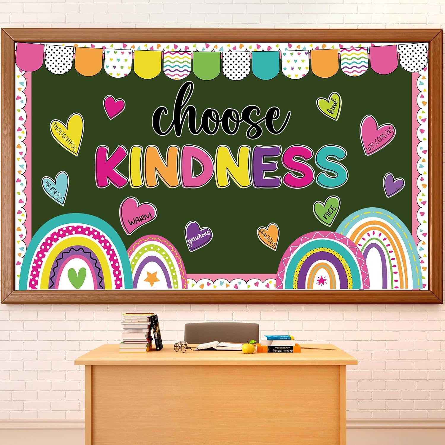 Amazon.com : ojustbeok Choose Kindness Classroom Bulletin Board ...